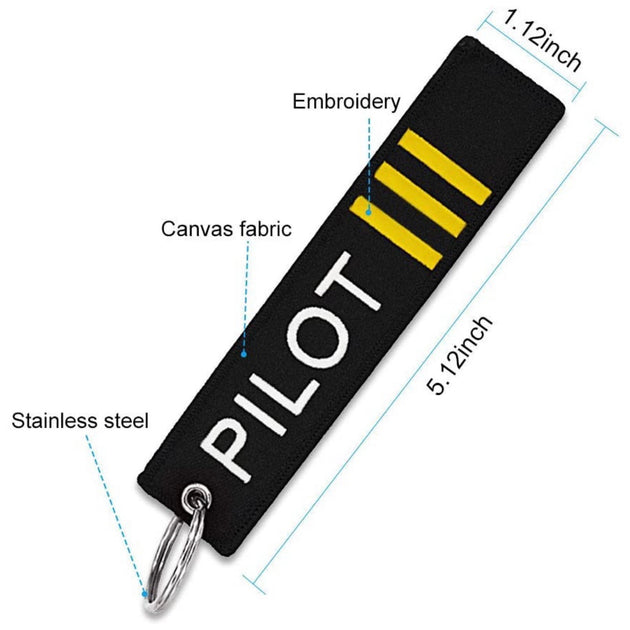 Pilot embroidered keychain | AEROBRACELET